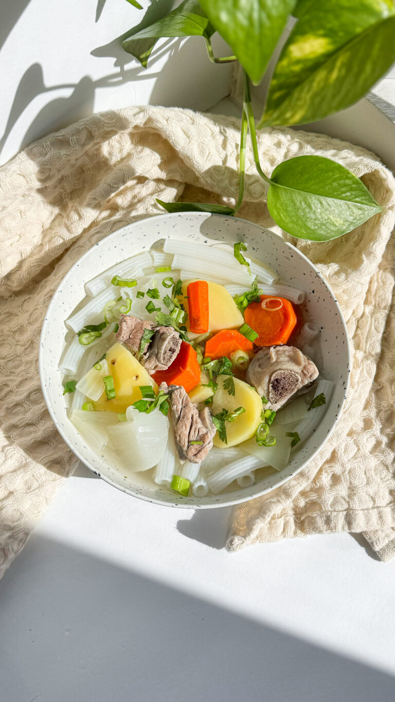How To Make Súp Nui Sườn Heo Macaroni Soup With Pork Ta Daa