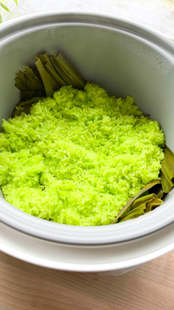 How to Make Pandan Sticky Rice (in a Rice Cooker!) - Ta-Daa!