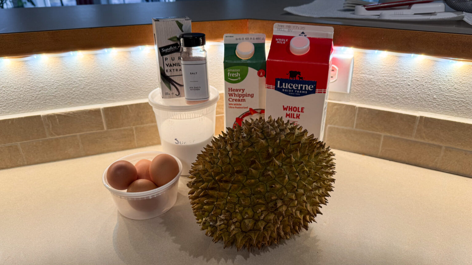 How to make Durian Crème Brûlée - Ta-Daa!