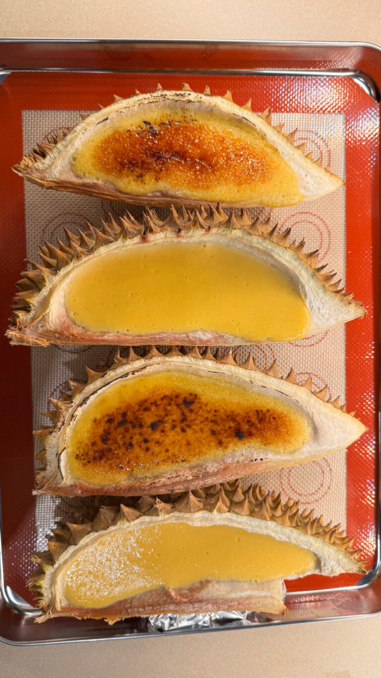 How to make Durian Crème Brûlée - Ta-Daa!
