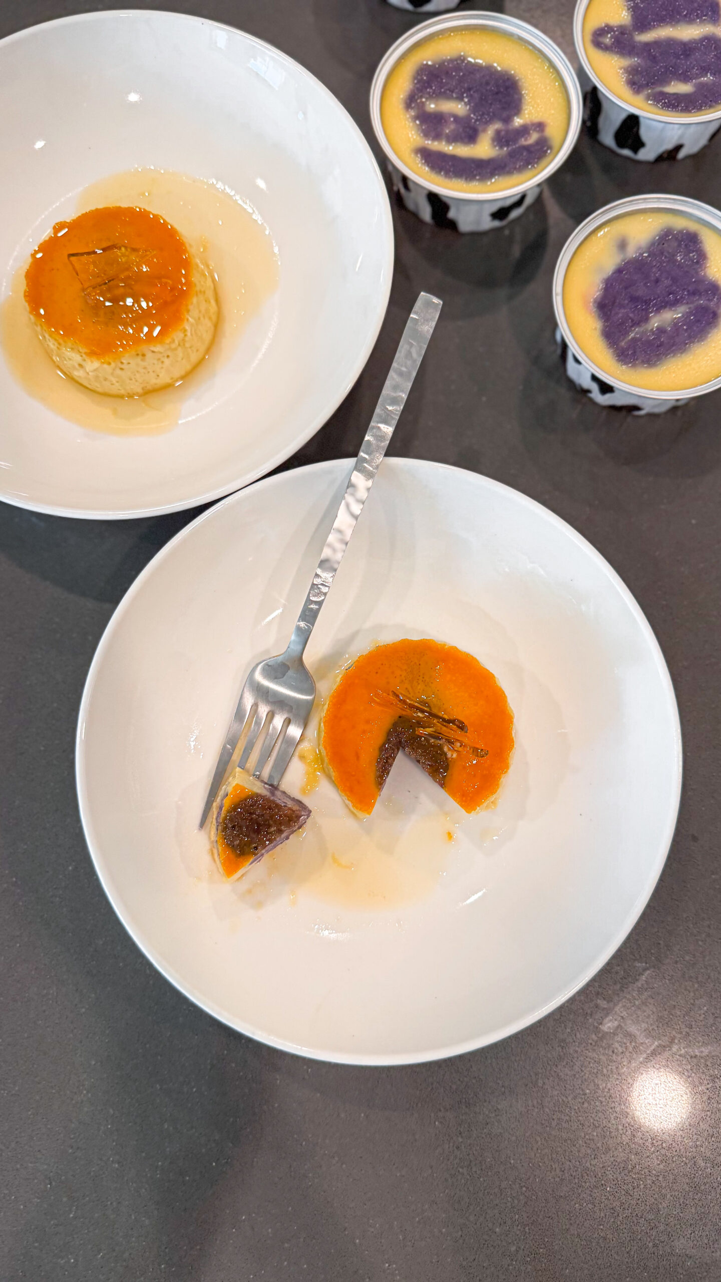 How to make Fresh Ube Flan (Baked in the Oven) - Ta-Daa!